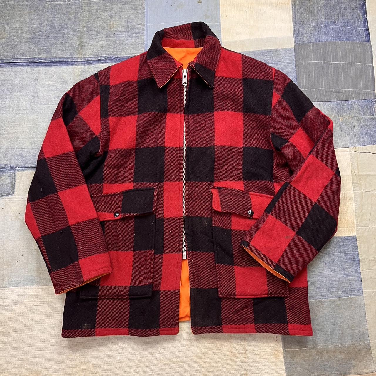 1970’s Wool Rich Reversible Hunting Jacket Size... - Depop