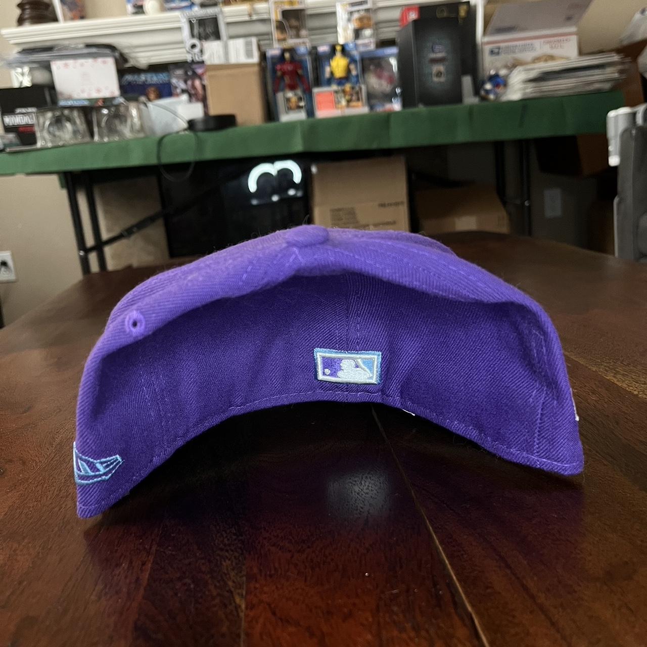 Purple New York Yankees Fitted Hat Size 7 1/4 - Depop