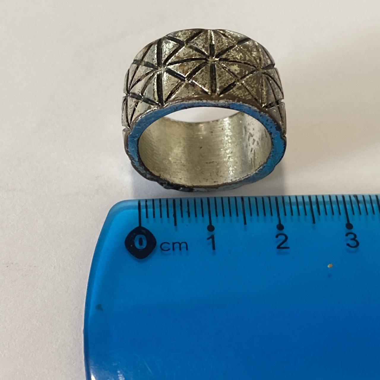 RING Silver "Flower Of Life" SIGNET BAND unisex... - Depop