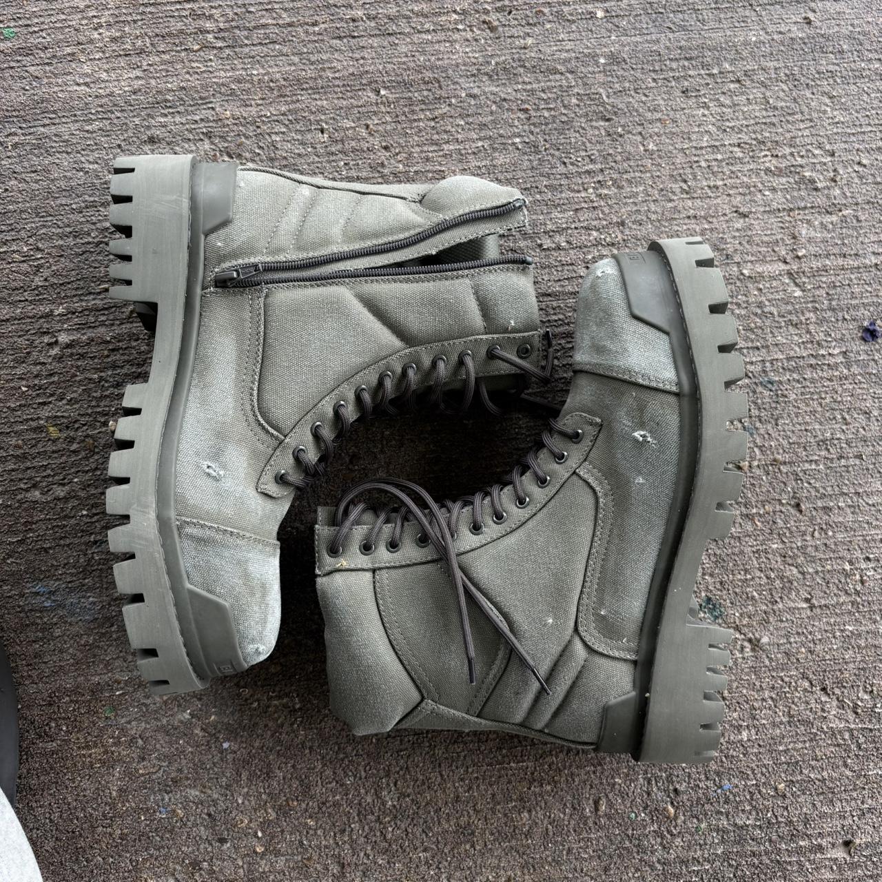 Green Balenciaga Strike Boots size 10 or EU 43 w/... | Depop