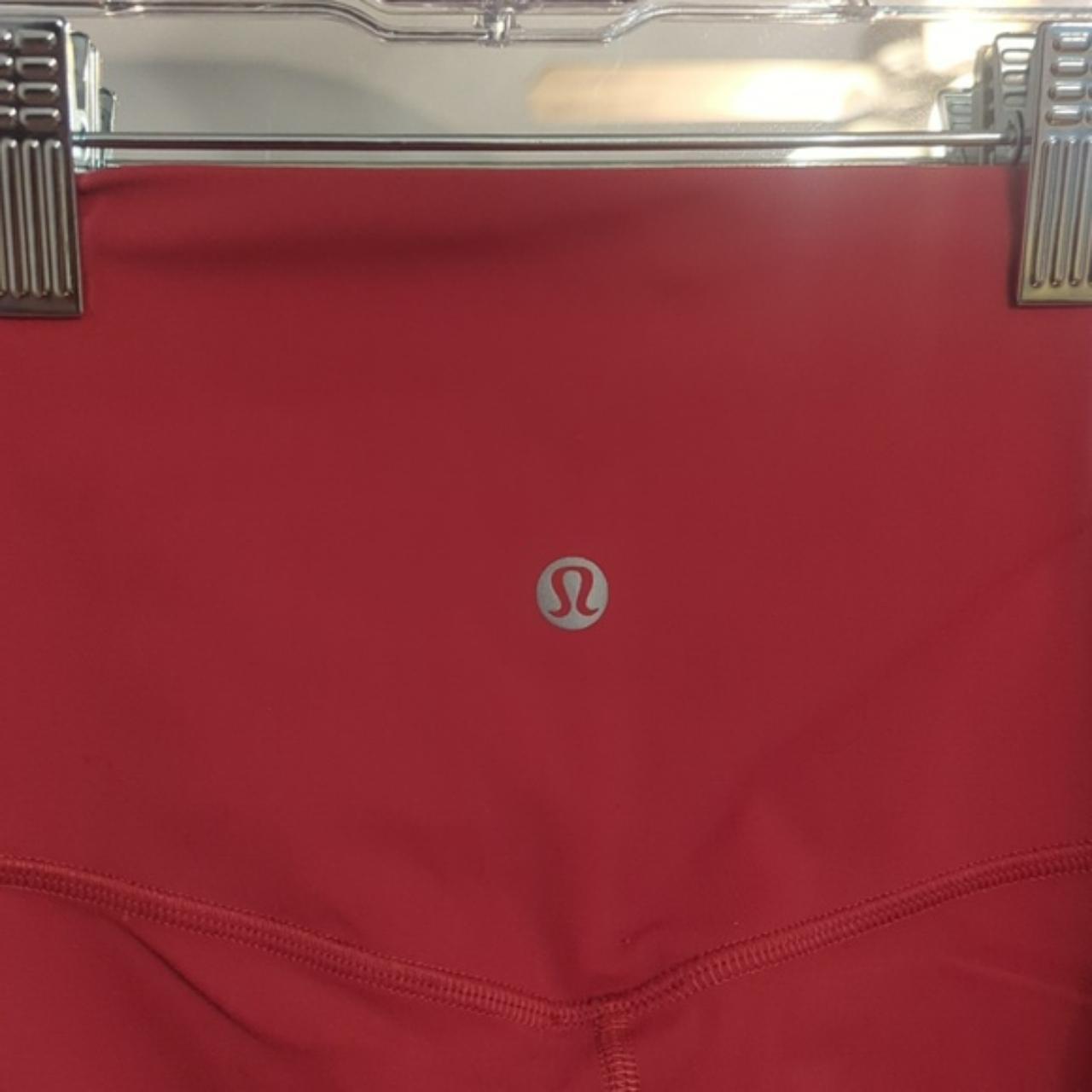 size 4 lululemon red leggings. minor pilling on the... - Depop