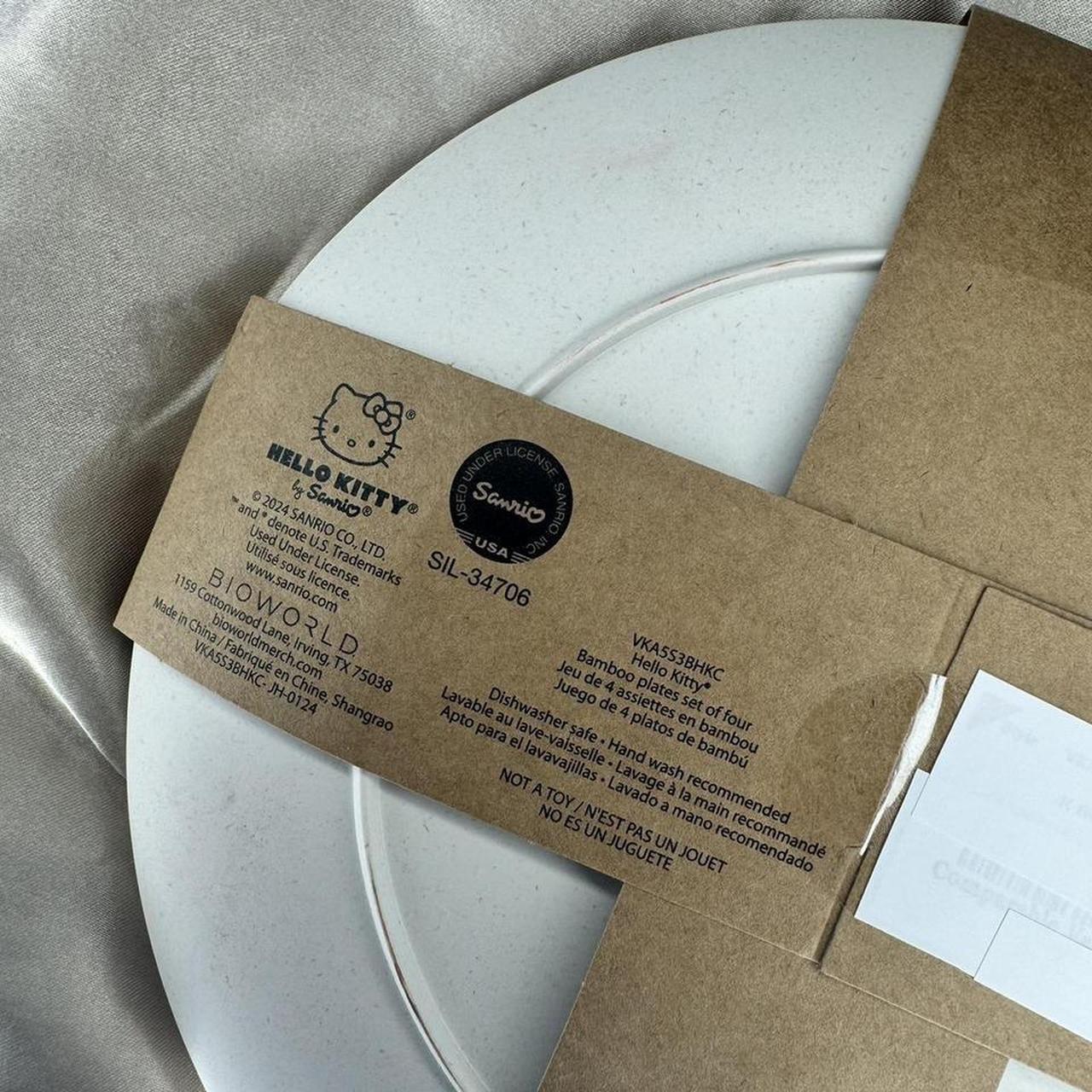 Hello Kitty Plate Set Bamboo plates set of 4 New &... - Depop