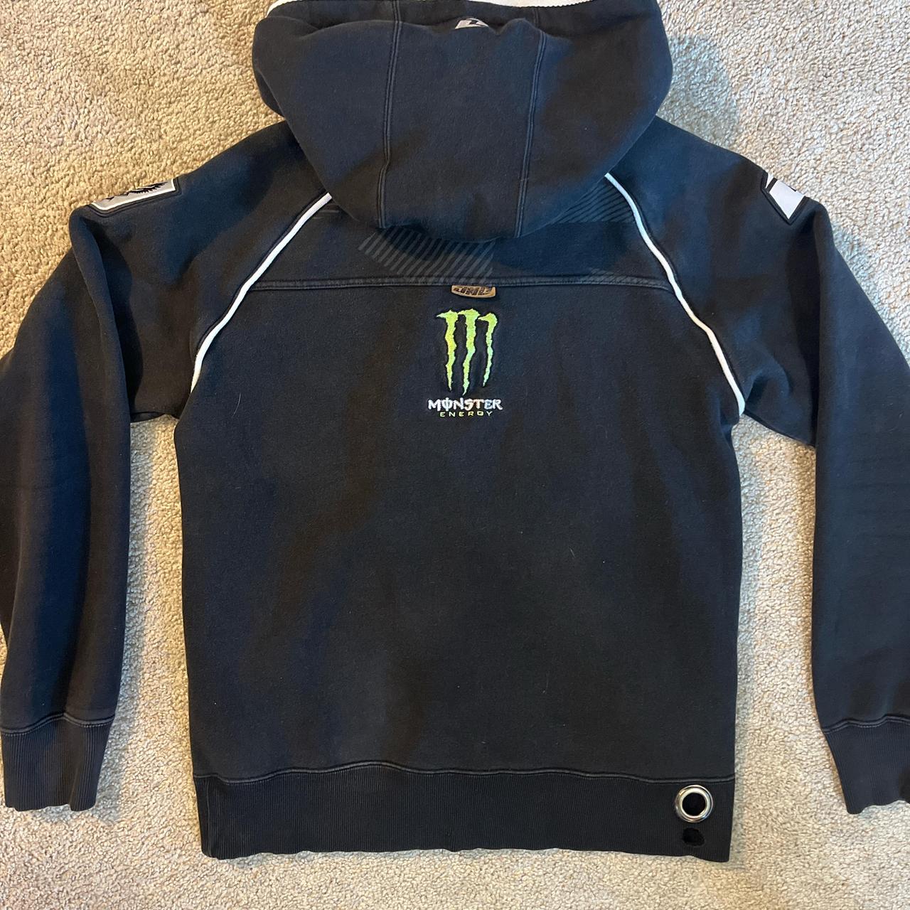 ‘Monster Energy’ zip up jacket no rips, stains,... - Depop
