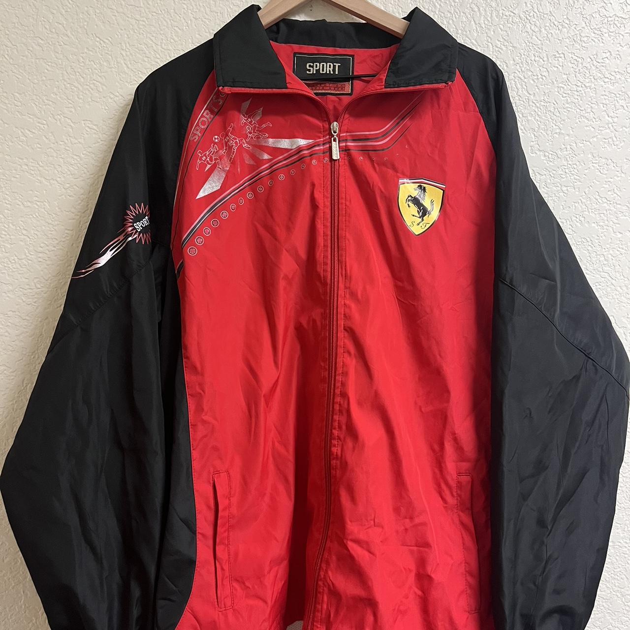 -Ferrari sports windbreaker jacket -PERFECT... - Depop