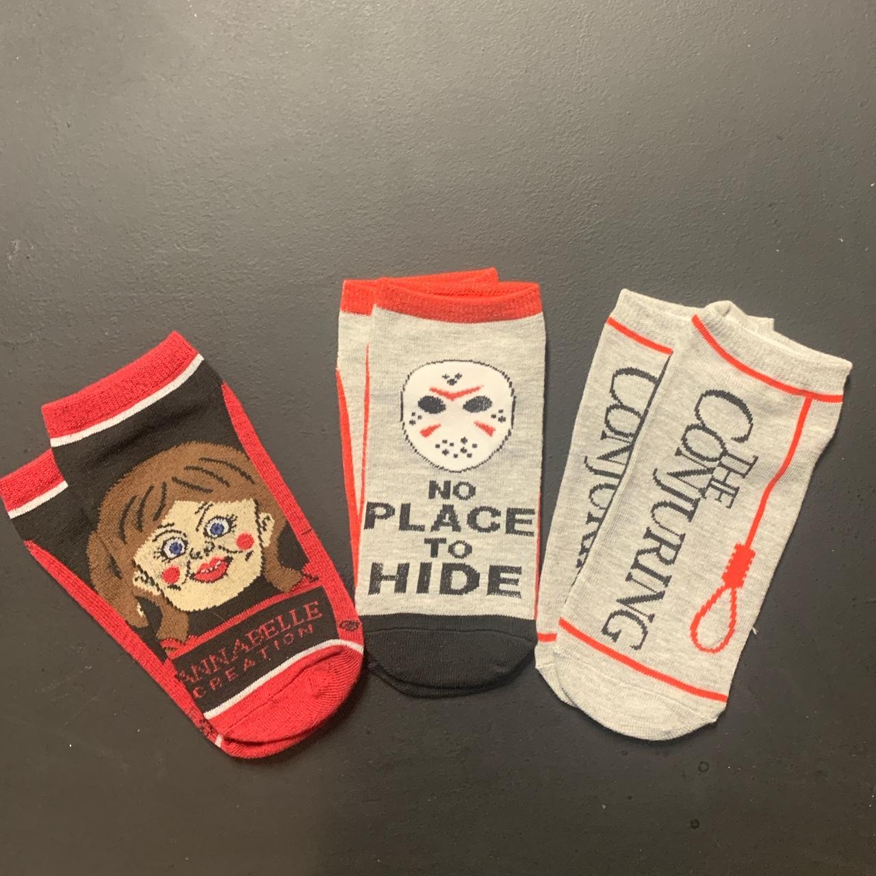 Horror Sock Bundle 3 pair UNWORN Annabelle, Friday... - Depop