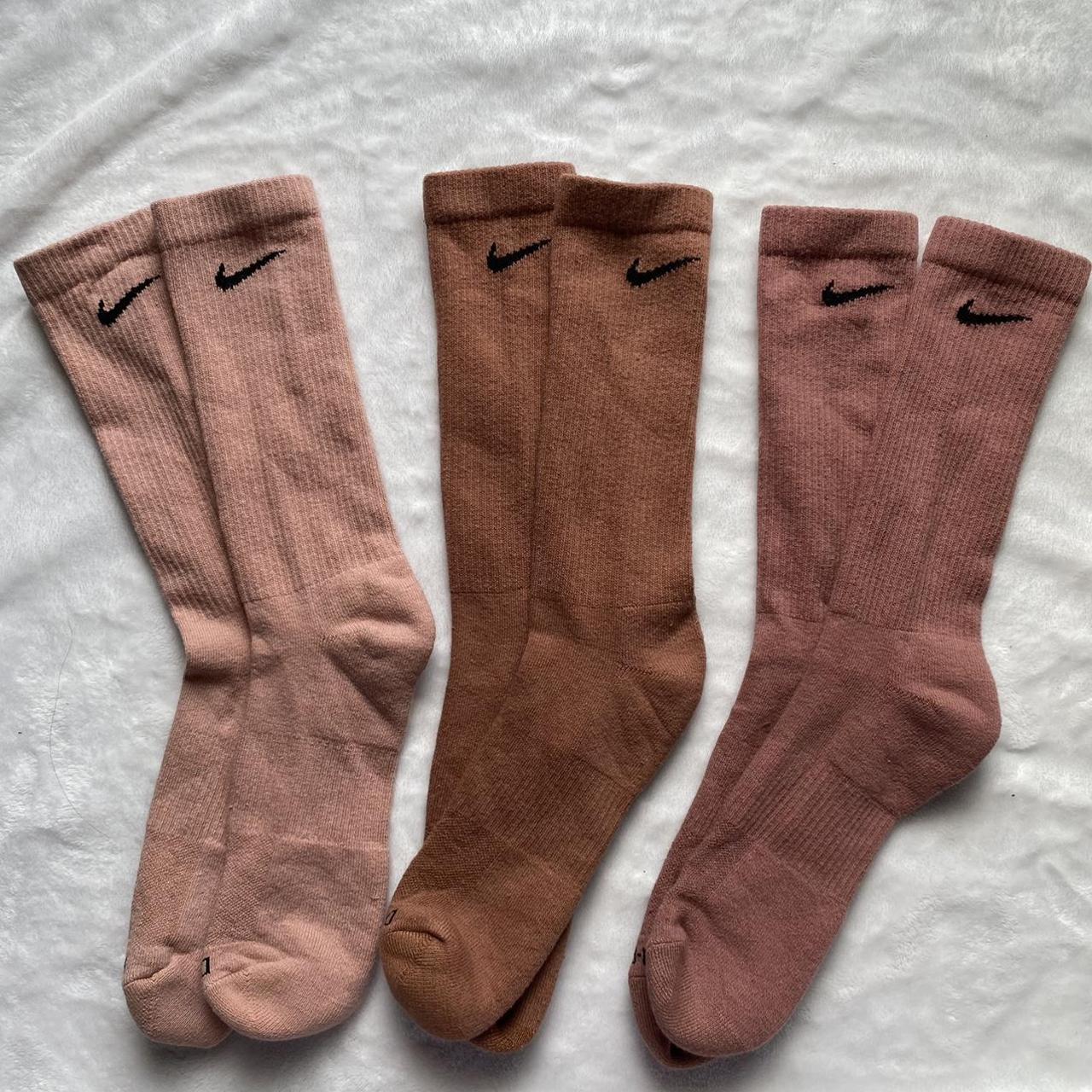 3 pack of Nike dry-fit brown shaded socks 🧦 - Never... - Depop