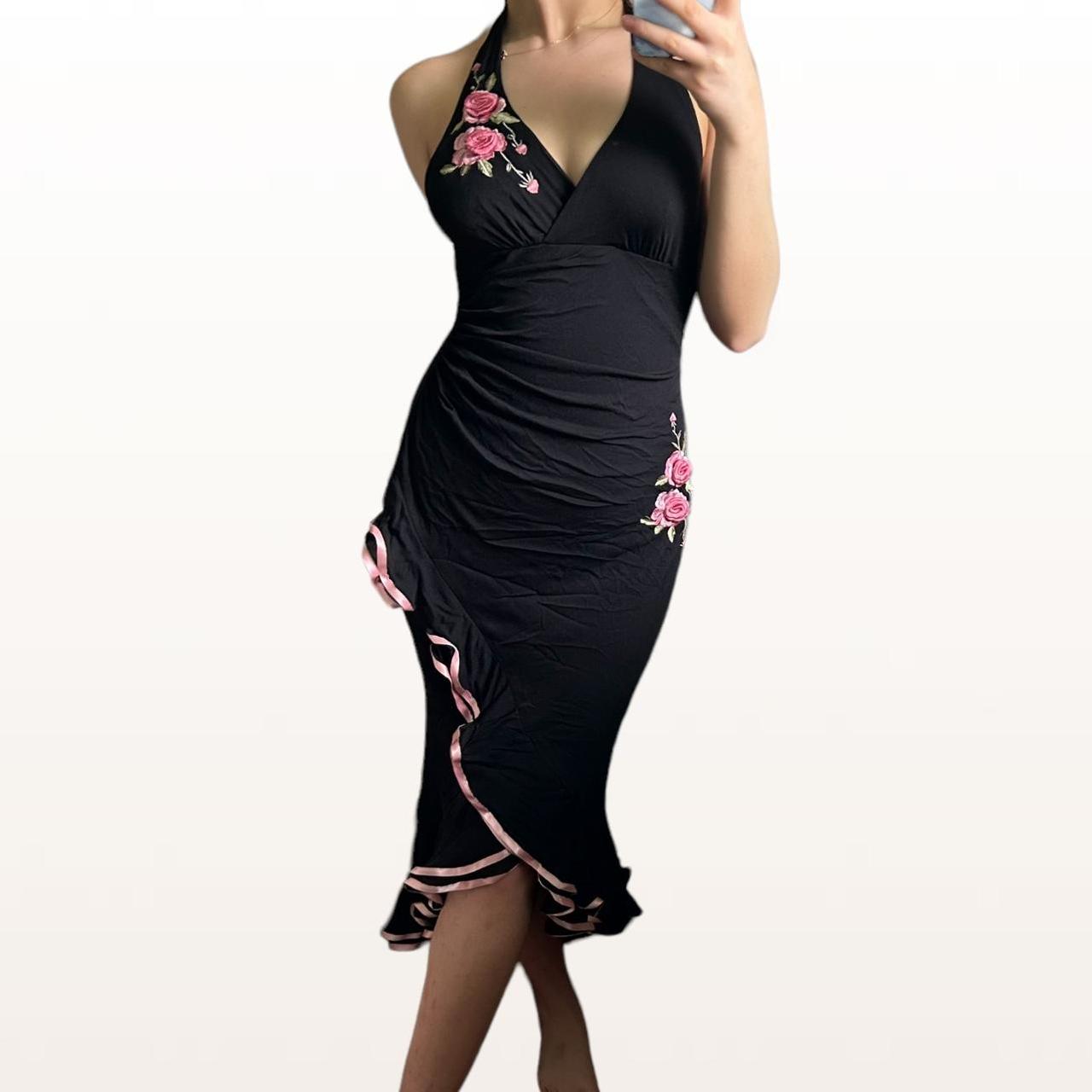 y2k mesh halter rampage midi dress - the coolest... - Depop