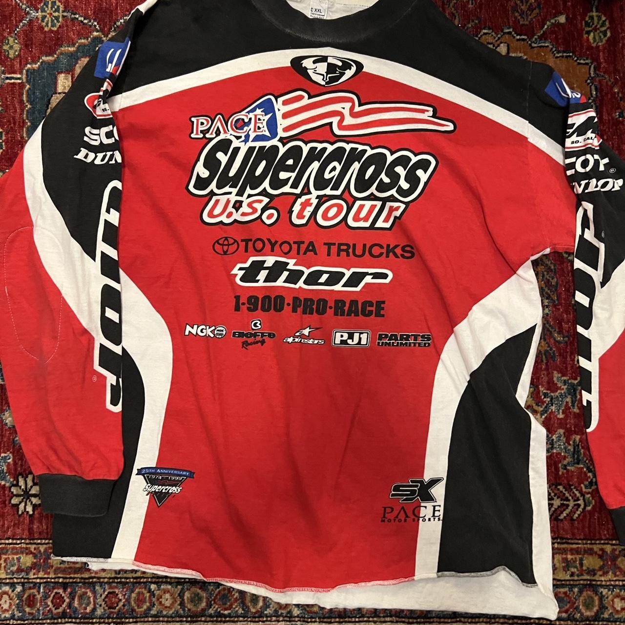 Motorcross Supercross long sleeve Cotton Jersey.... - Depop