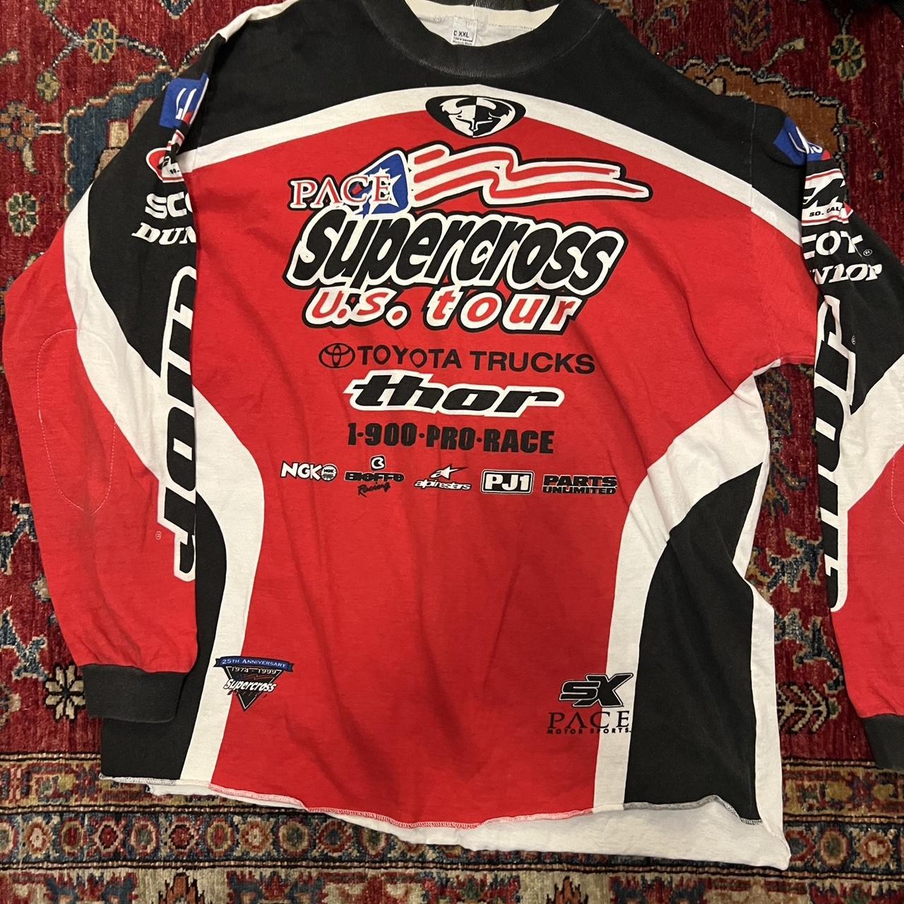 Motorcross Supercross long sleeve Cotton Jersey.... - Depop