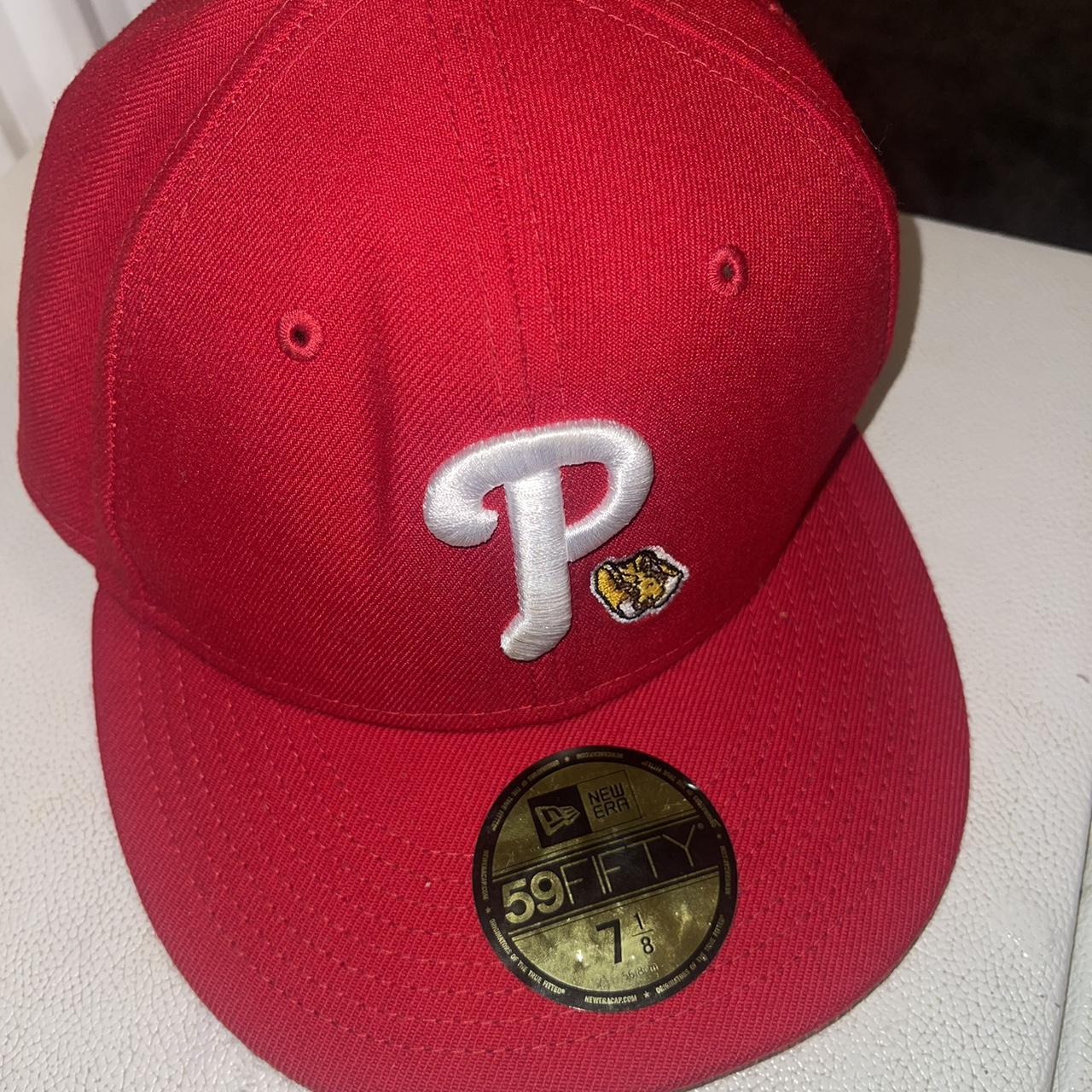 Red New era fitted hat Philadelphia limited... - Depop