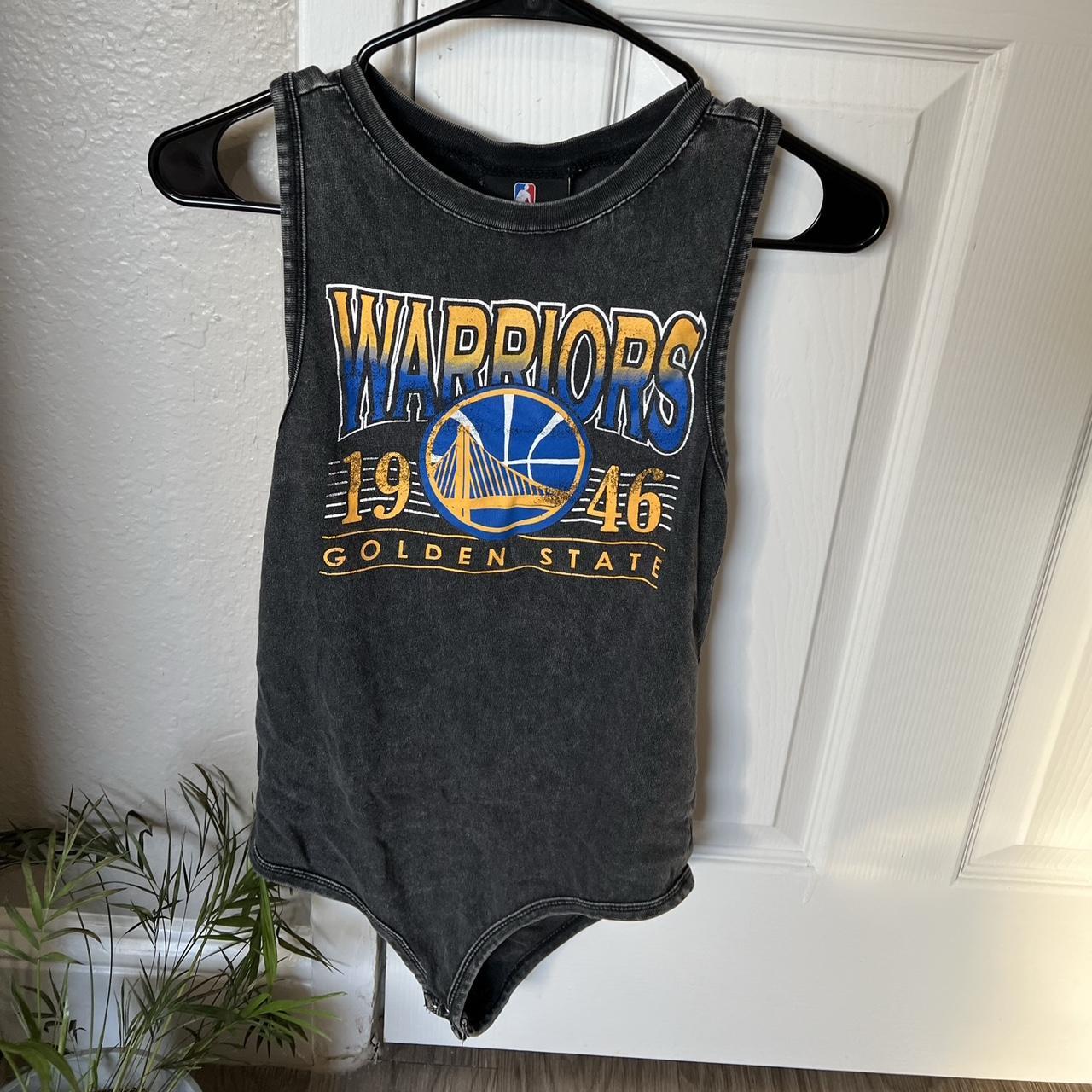 NBA Women's Yellow and Blue Bodysuit | Depop