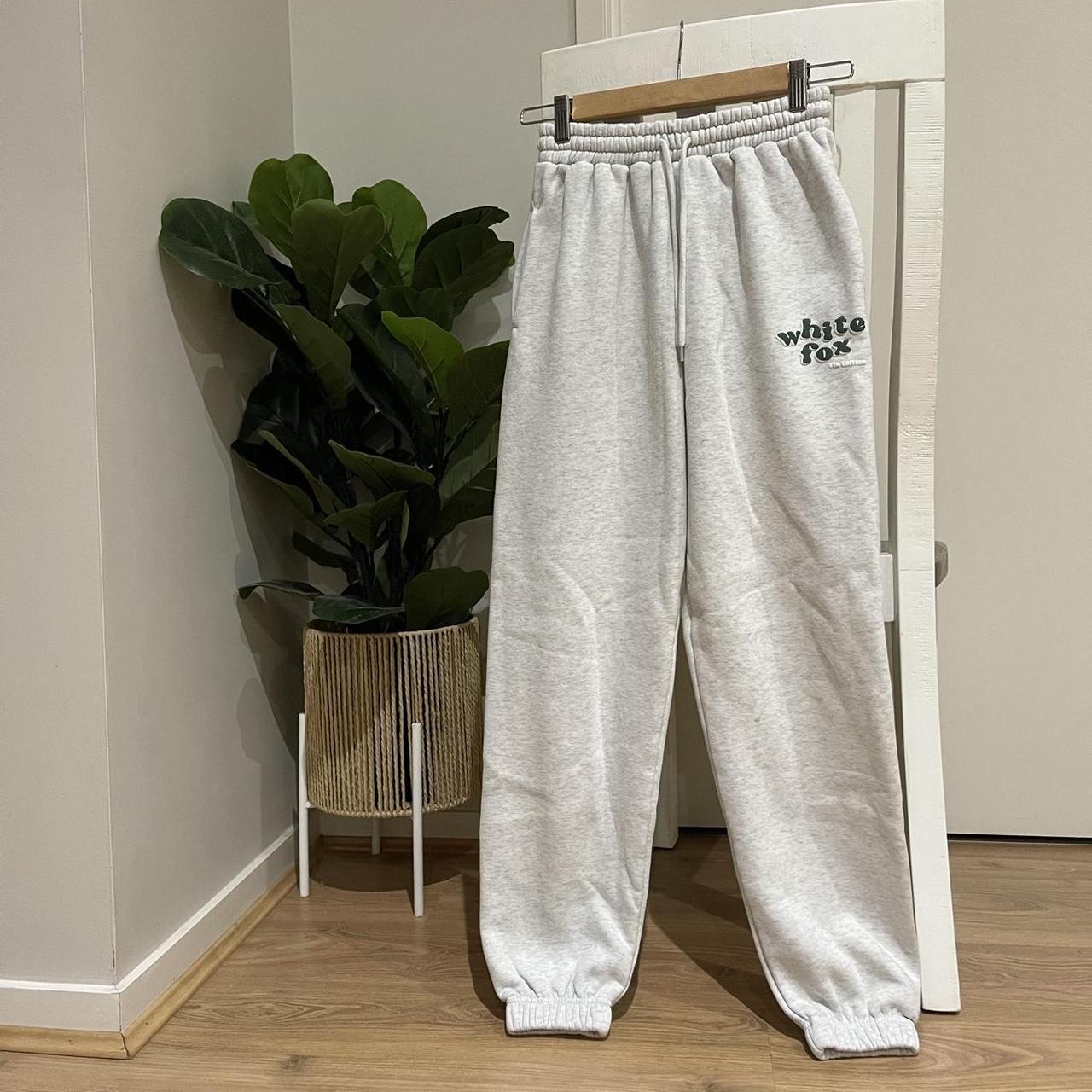 WHITE FOX tracksuit pants colour - light grey size... - Depop