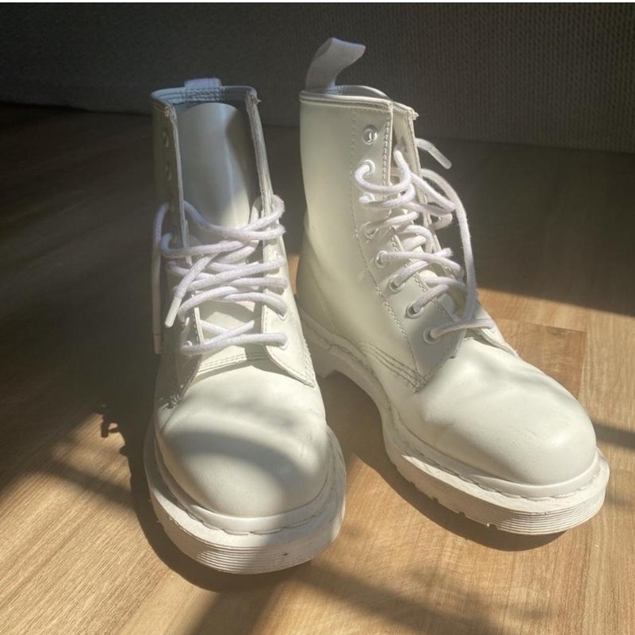 Doc Martin Limited Edition White Boots Perfect... - Depop