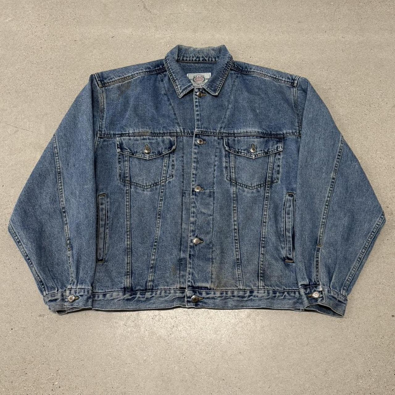 Vintage 90s Bugle Boy Blue Denim Jean Jacket Size... - Depop