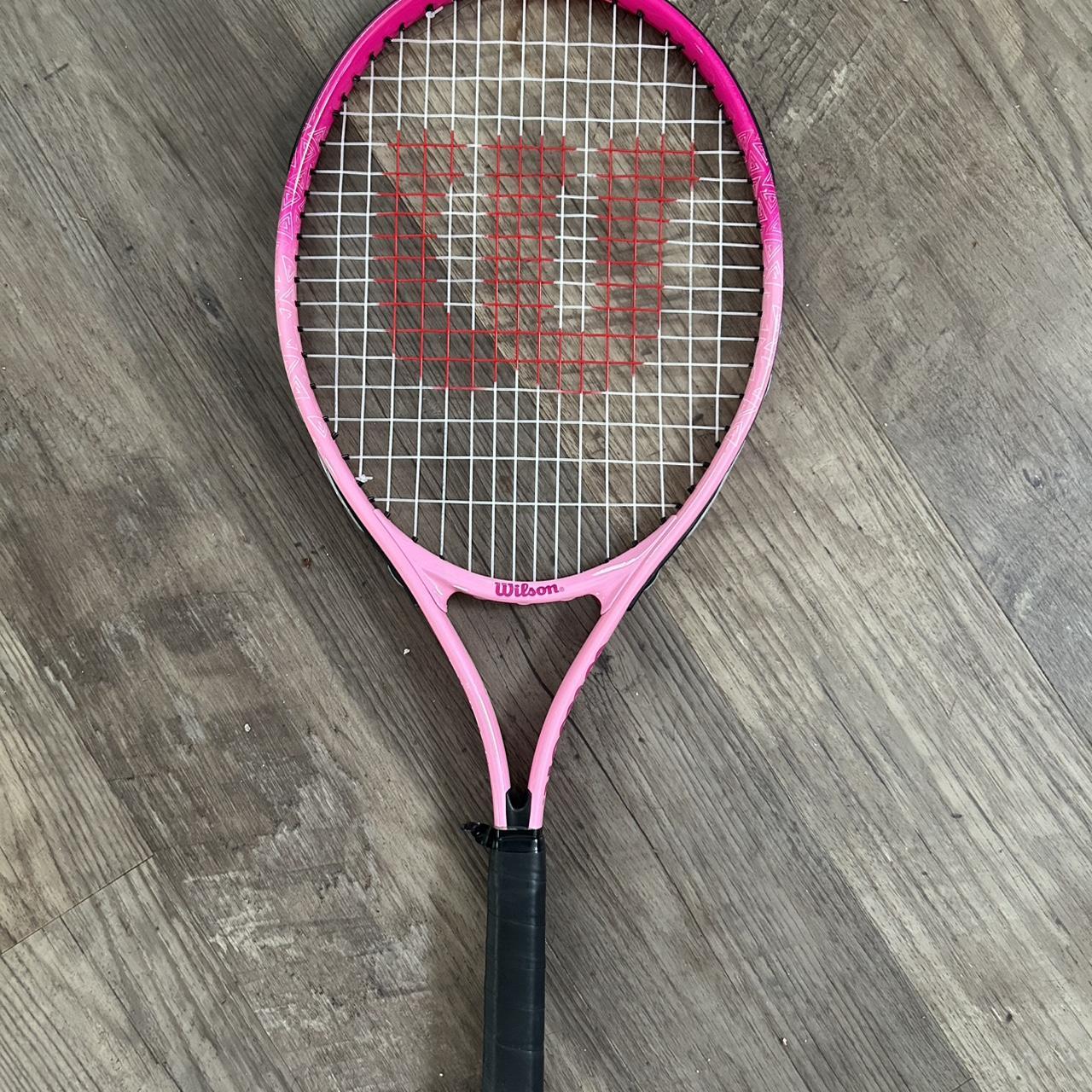 Pink Wilson tennis racket #tennis #pinkracket | Depop