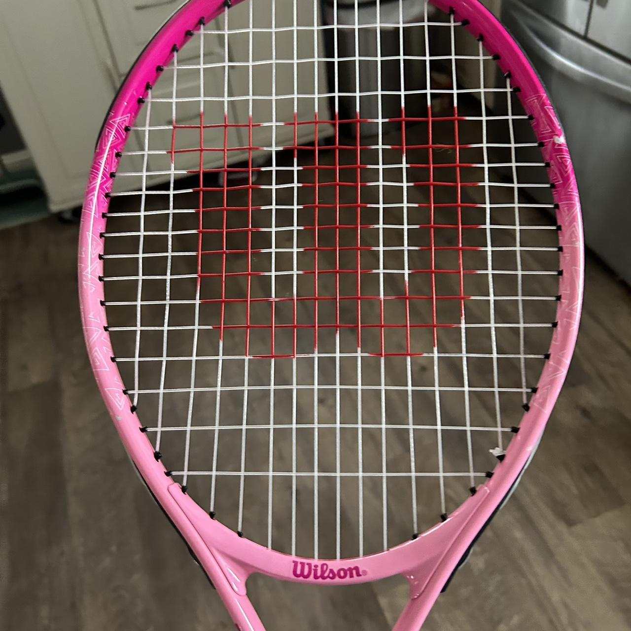 Pink Wilson tennis racket #tennis #pinkracket | Depop
