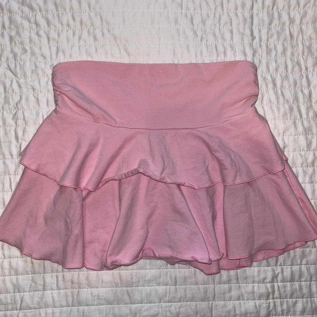 aloha vintage pink ruffle mini skirt 🌸 perfect for... - Depop
