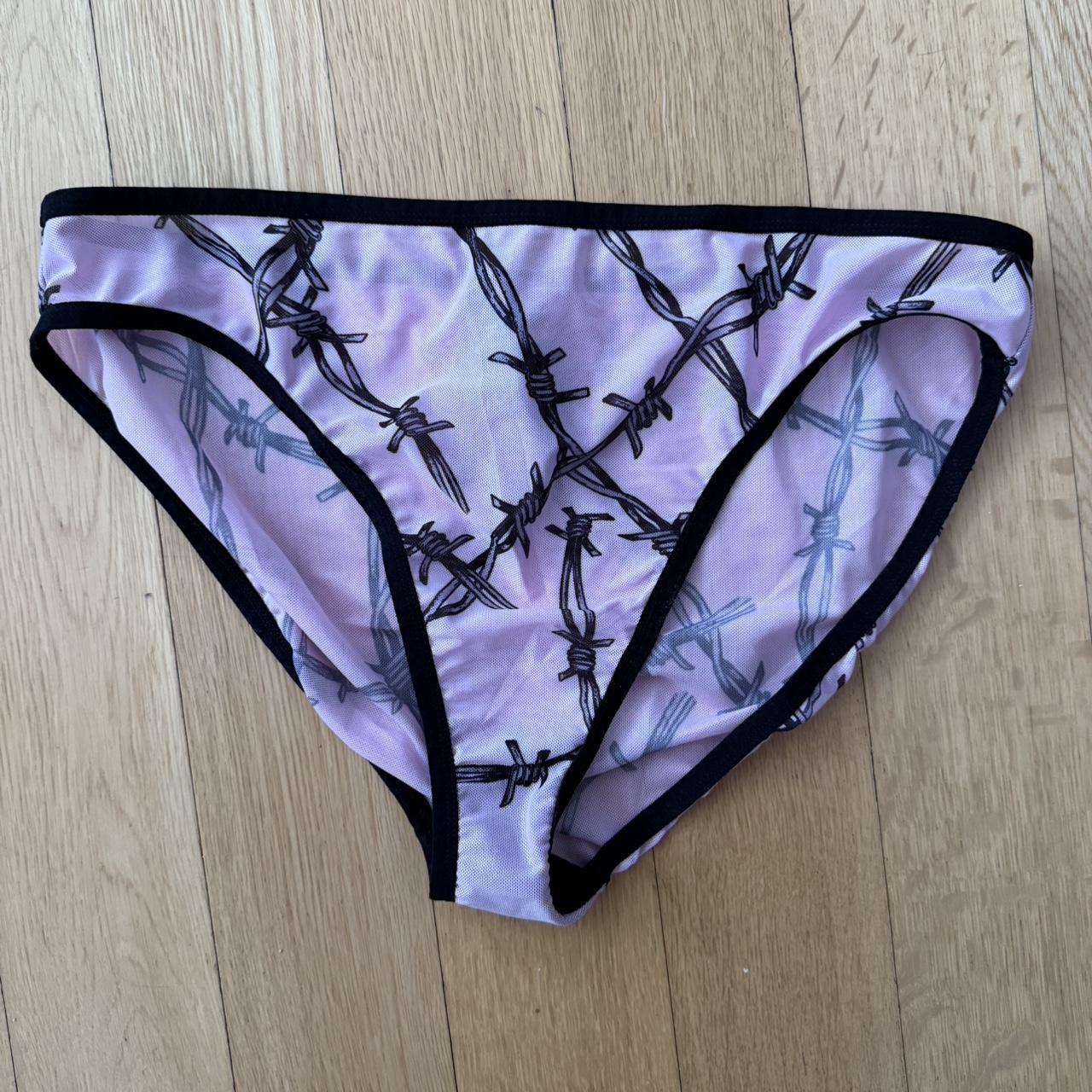Killstar pink barbed wire mesh panties Size XL | Depop