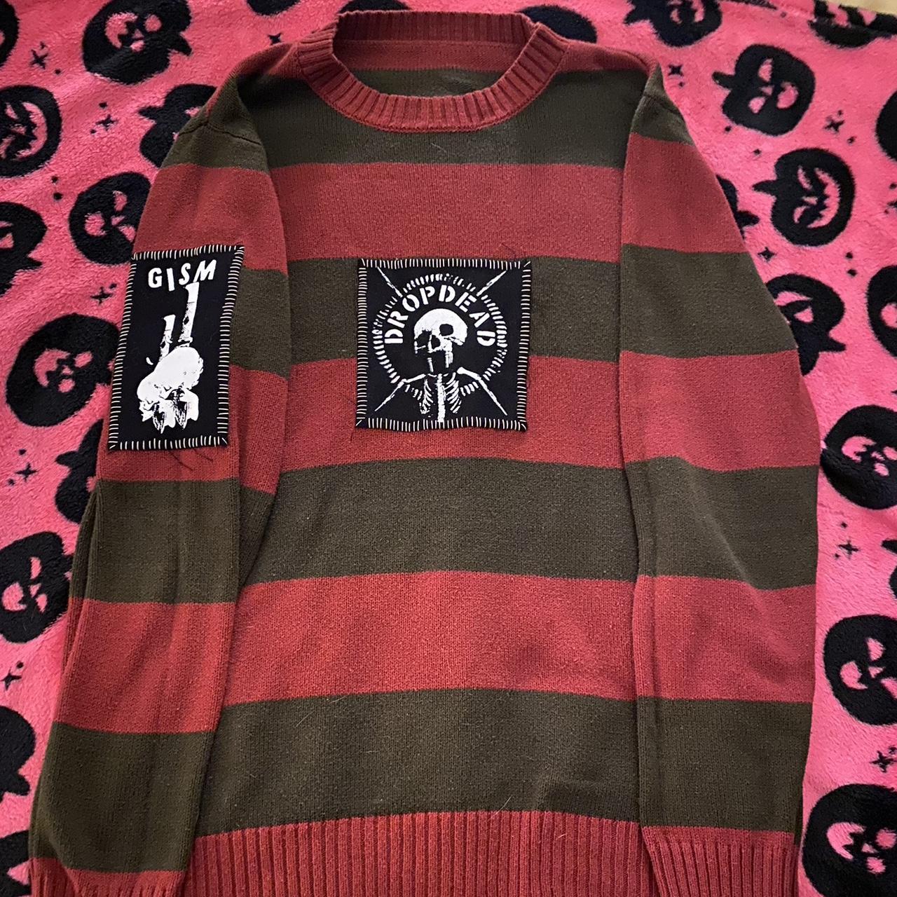 Freddy Krueger customized sweater with gism patch on... - Depop