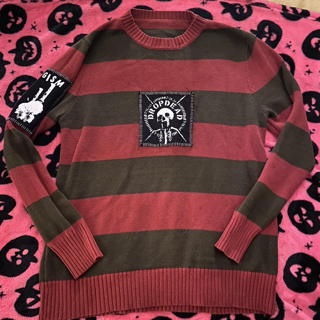 Freddy Krueger customized sweater with gism patch on... - Depop