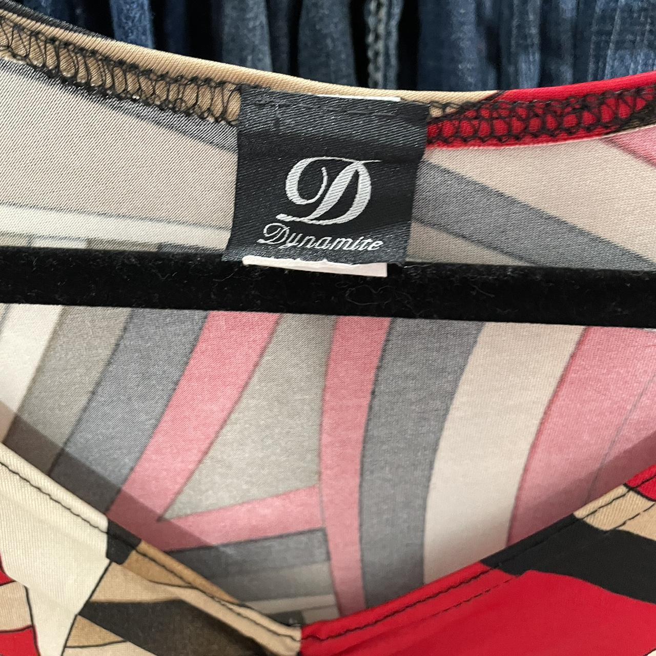 Dynamite Women's Red and Brown Shirt | Depop