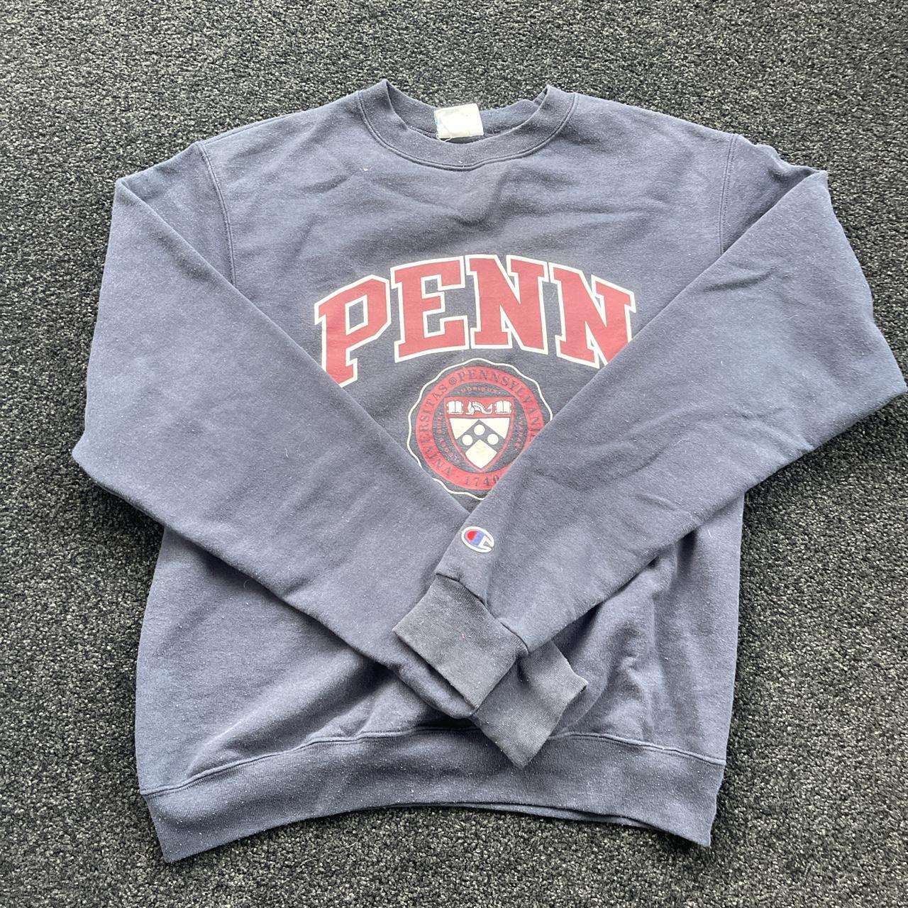 vintage navy penn state crew neck size s msg before... - Depop