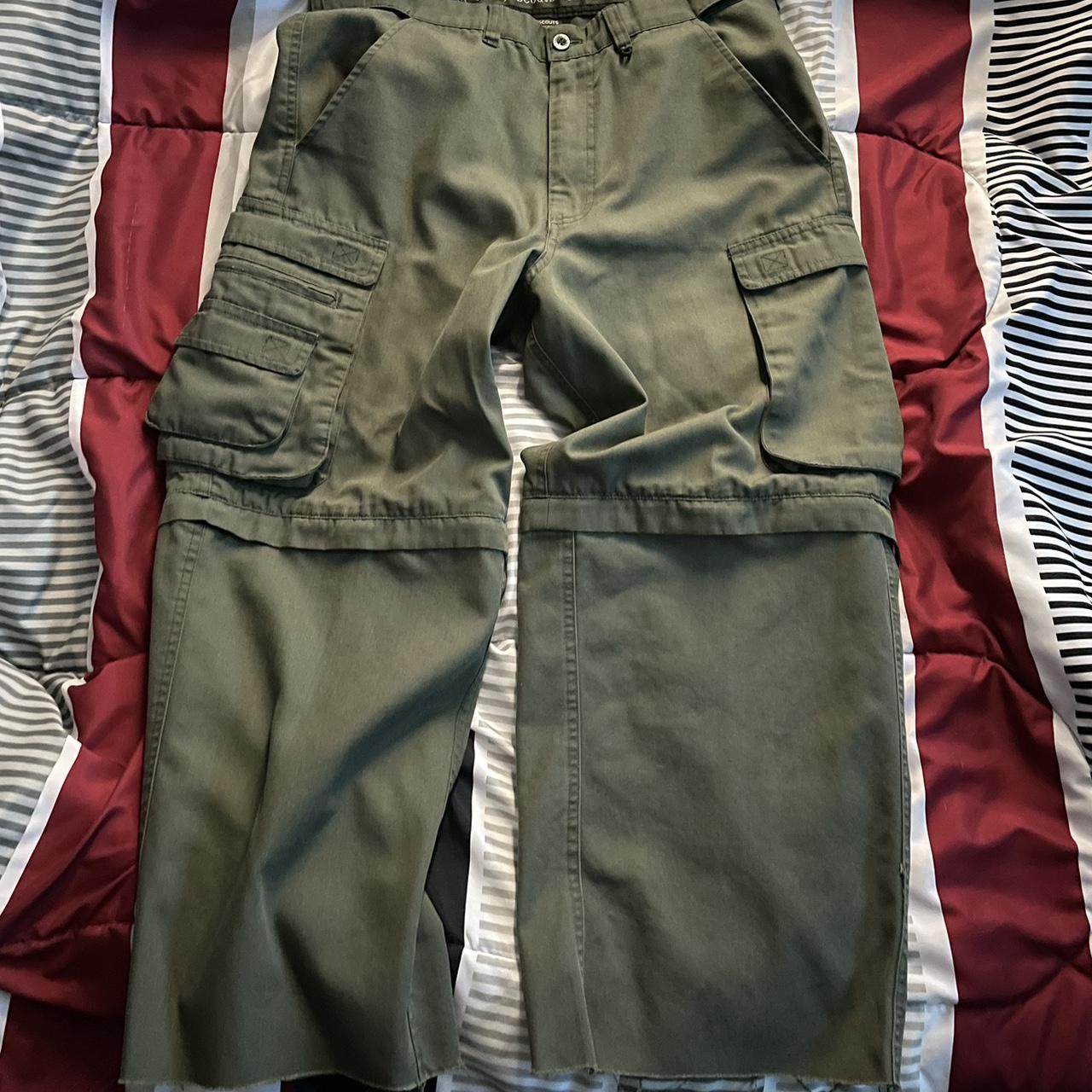 vintage boy scouts straight leg cargos fits 34x30... - Depop