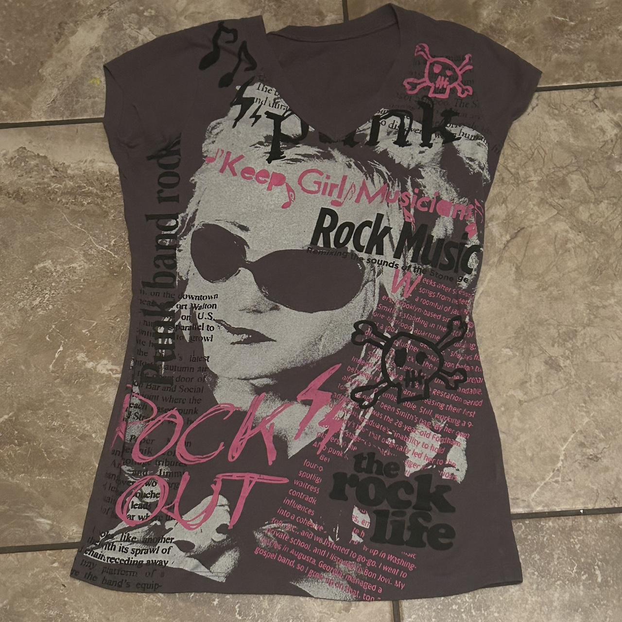 Super cool y2k punk rock t shirt. Price is a bit... - Depop