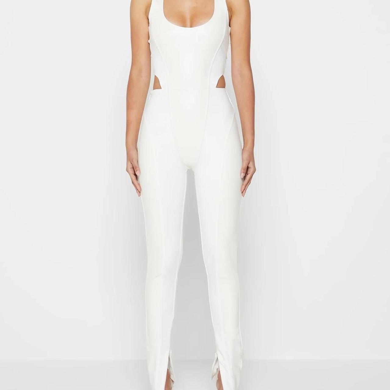 Maniere De Voir Vegan Leather Jumpsuit brand new... - Depop