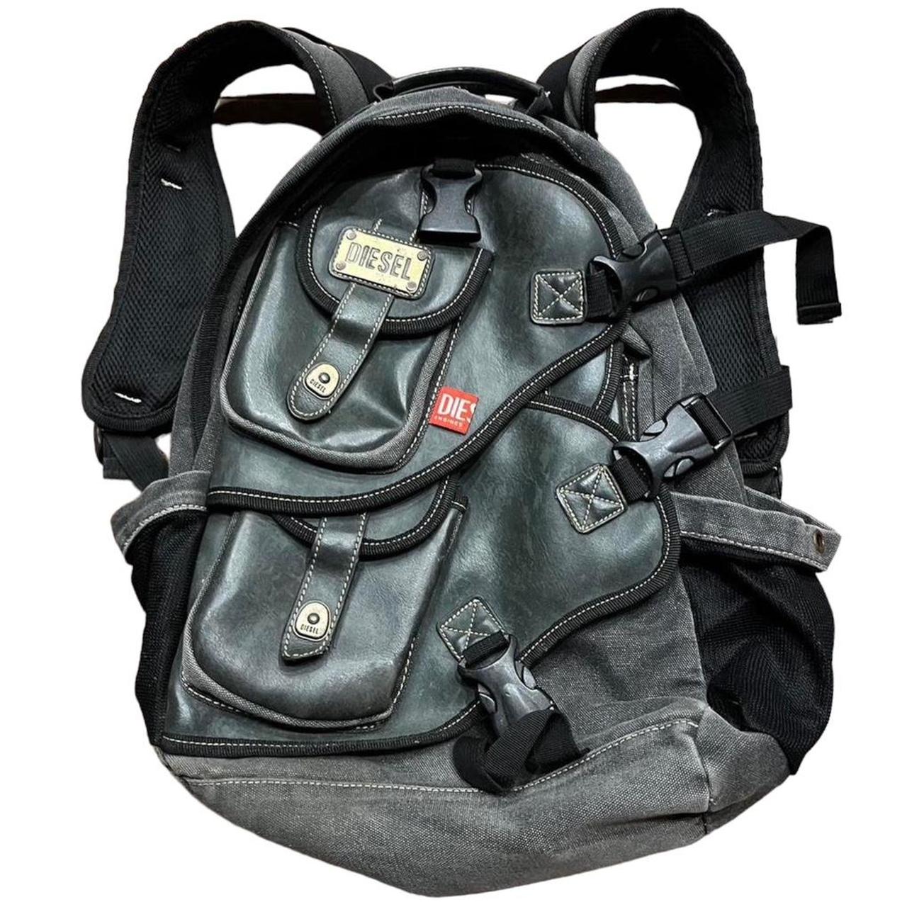 Vintage Y2K Archive Gorpcore Diesel Utility Backpack... - Depop