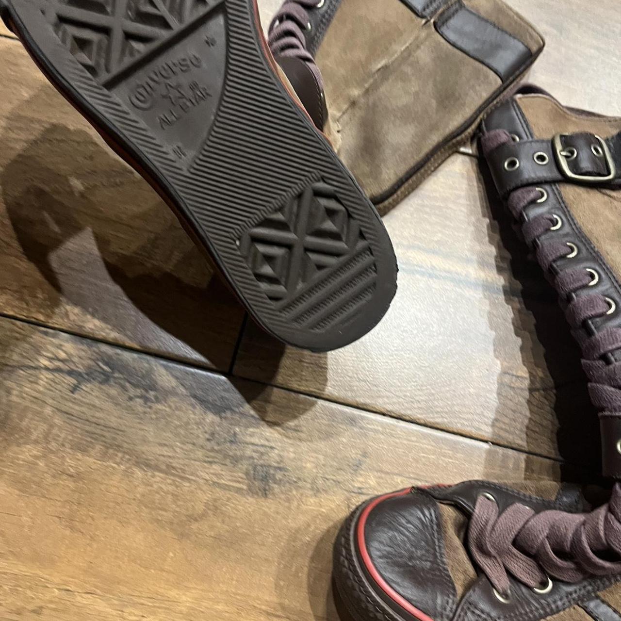 Vintage Y2K Archive Gorpcore Converse Leather Boxing... - Depop