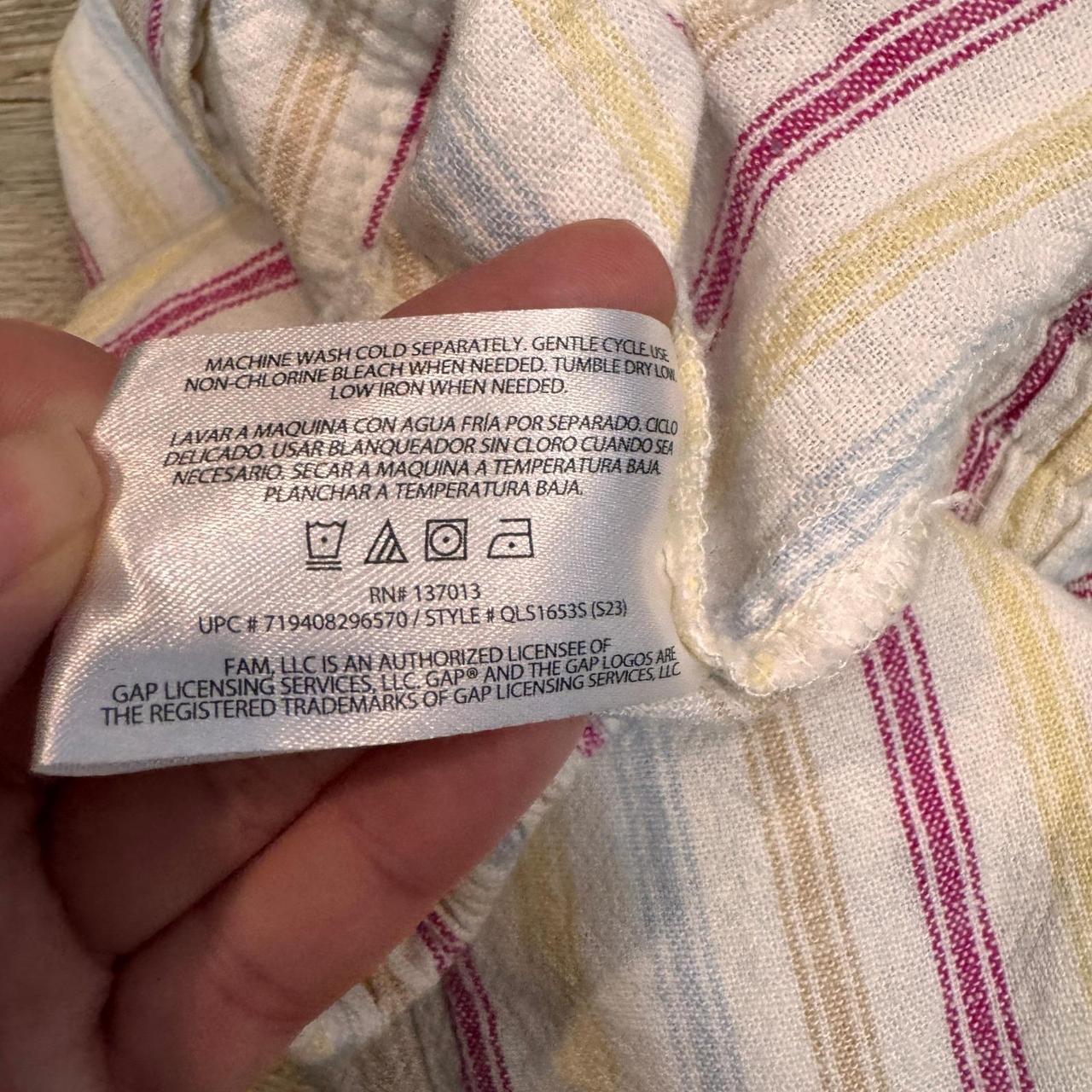 GAP Striped Shorts Womens Linen Size Small S Elastic... | Depop