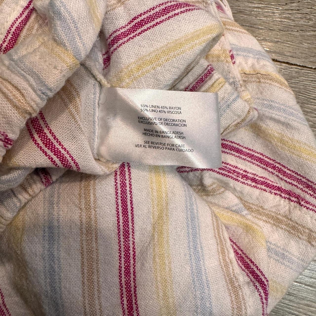 GAP Striped Shorts Womens Linen Size Small S Elastic... | Depop