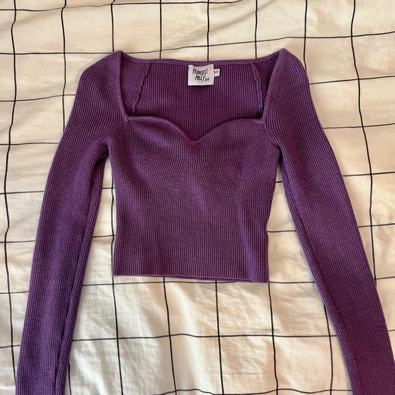 purple princess polly top size xs/s price... - Depop