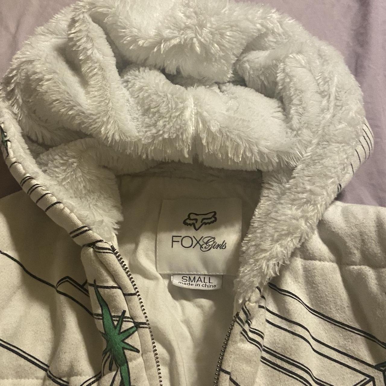 Fox Racing Women's White and Green Jacket | Depop