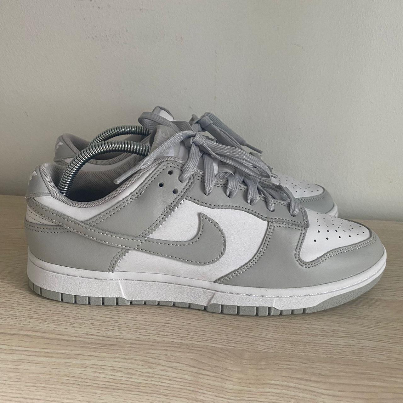 Nike Dunk low retro White / grey Fog - Depop
