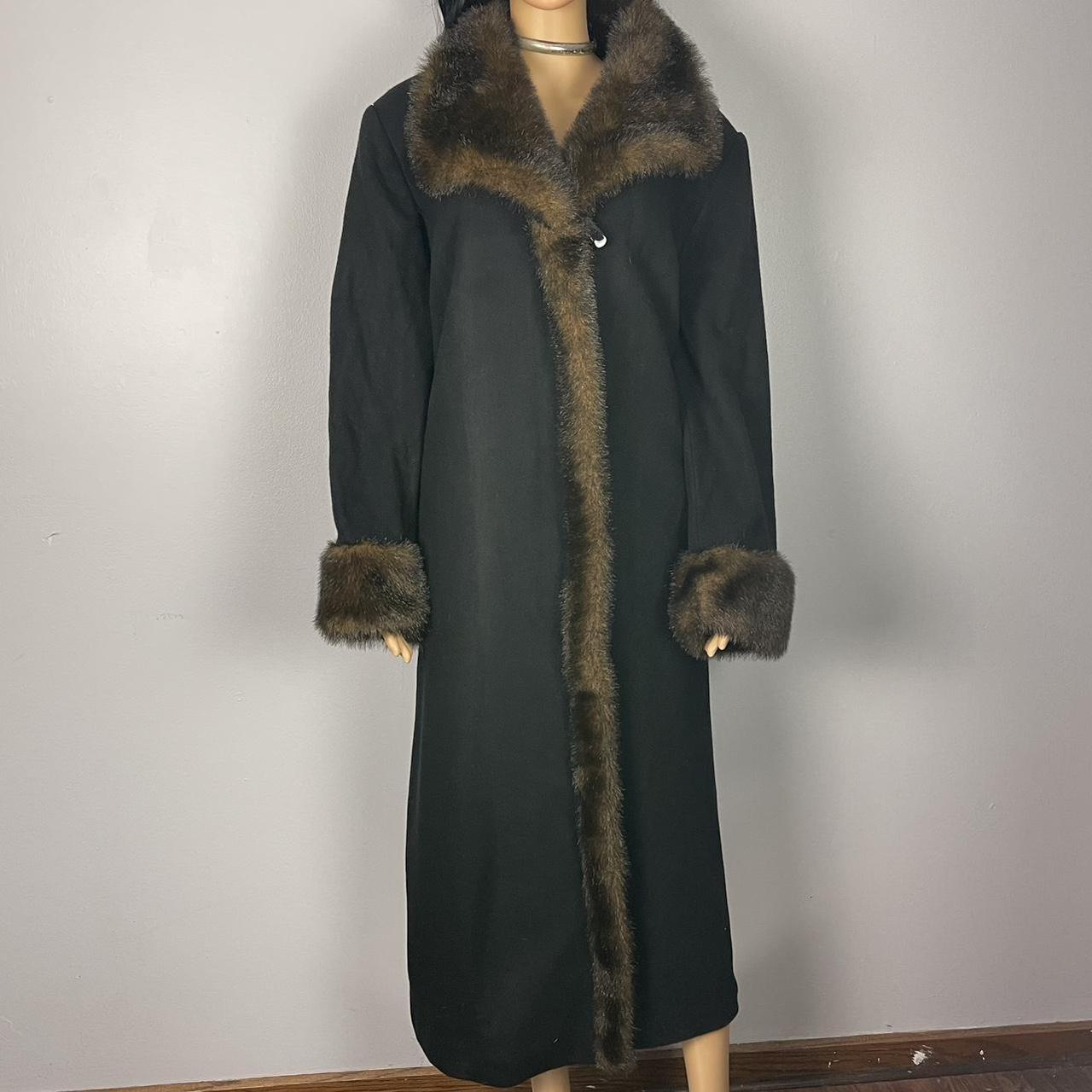 Dennis Basso Coat Grandiose Black Lambswool Full Depop