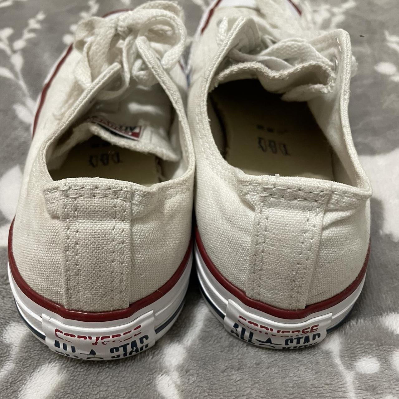 - all star cream, white and red womens... - Depop