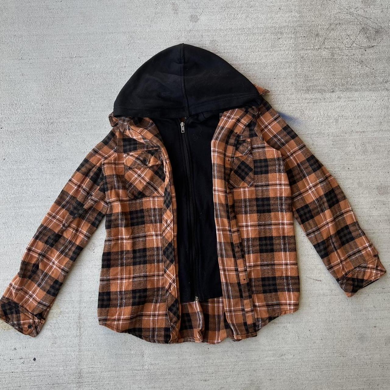 2n1 Flannel Hoodie Size... | Depop