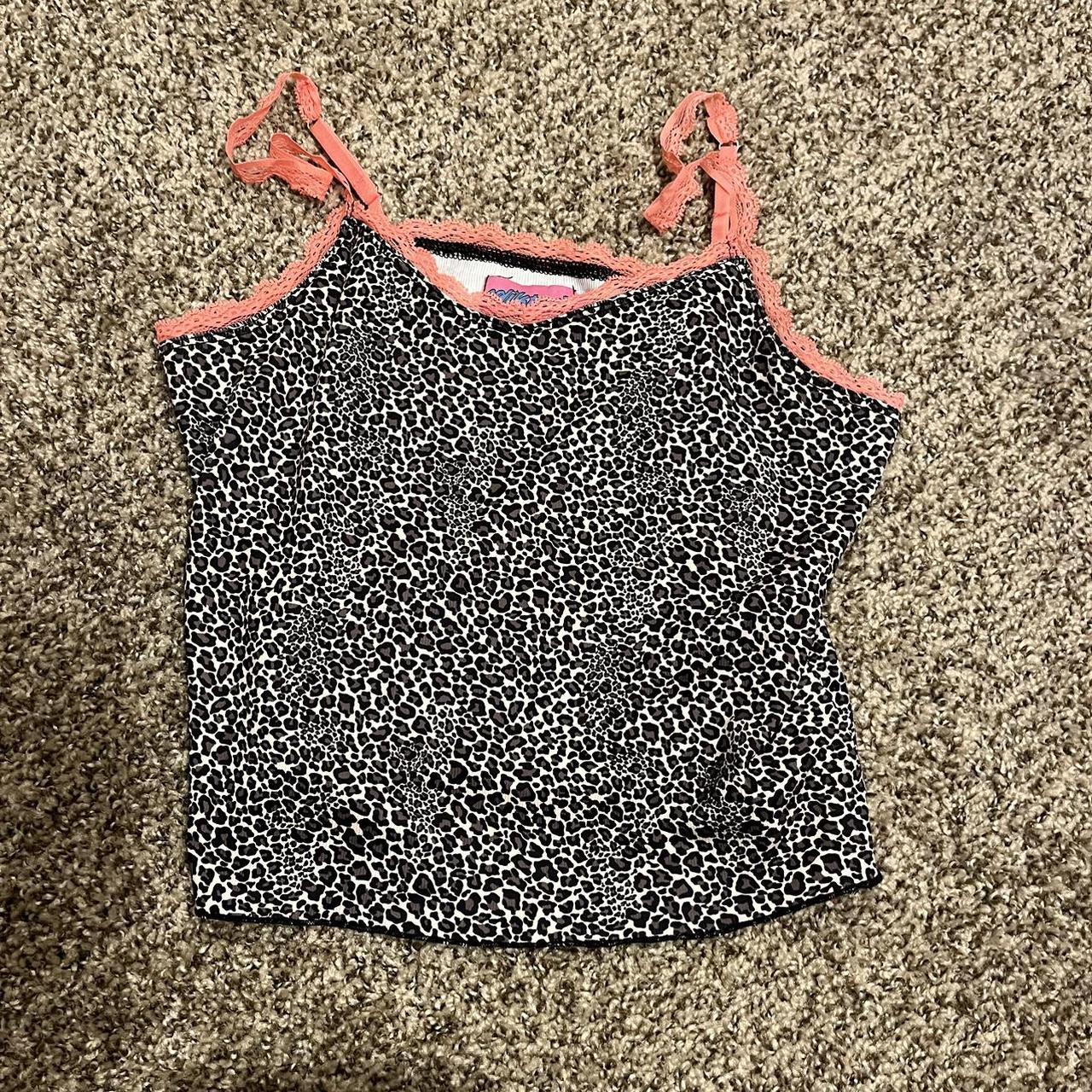 edikted leopard print tank satin feeling size L but... - Depop
