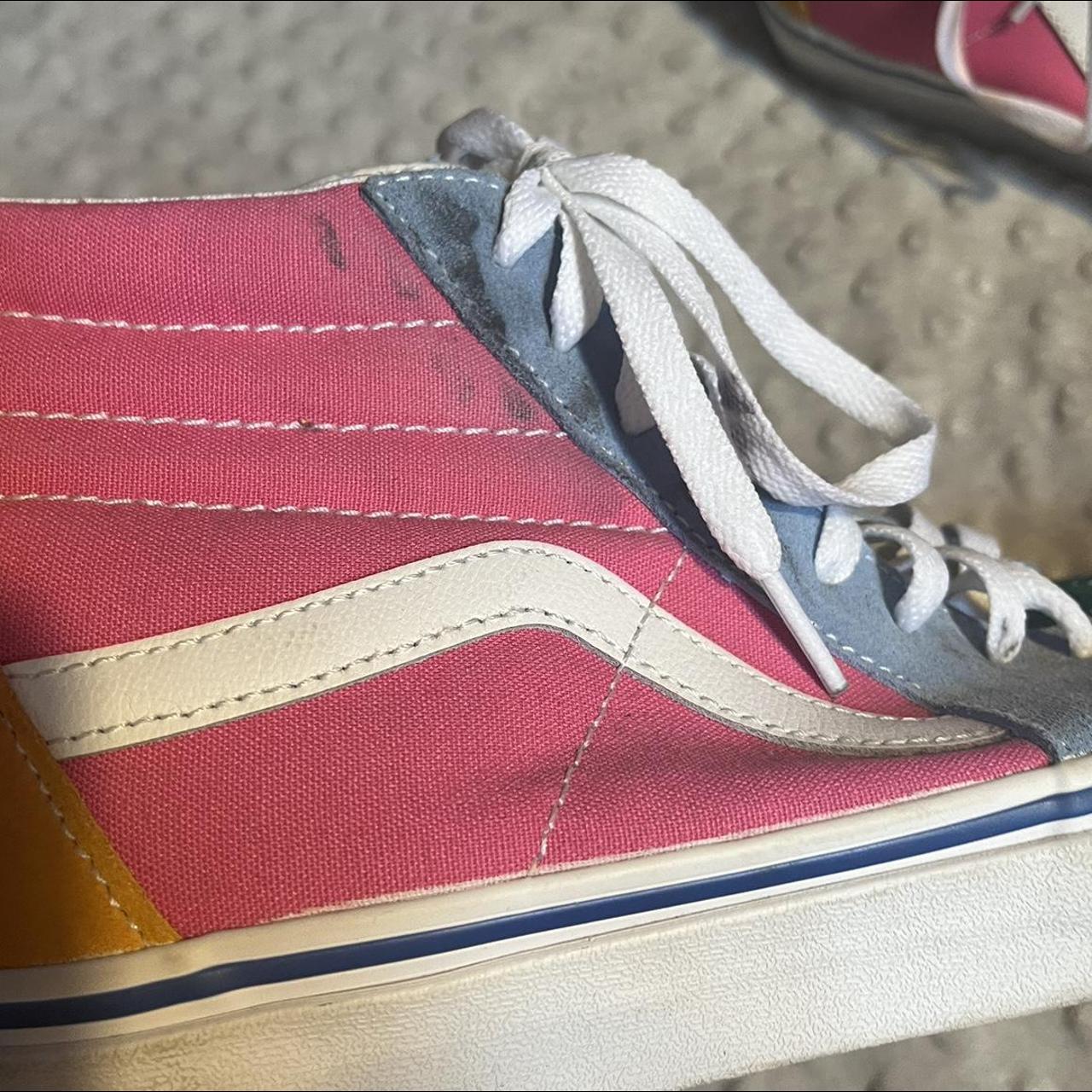 multi-color vans 🩵 they have a few stains i couldn’t... - Depop
