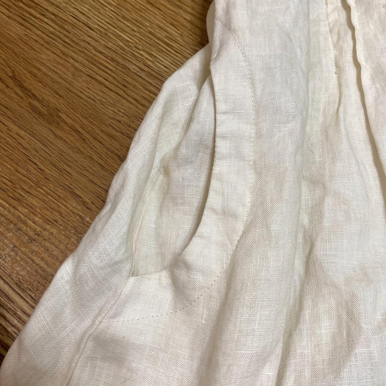 Kleën cream linen floral lined... - Depop
