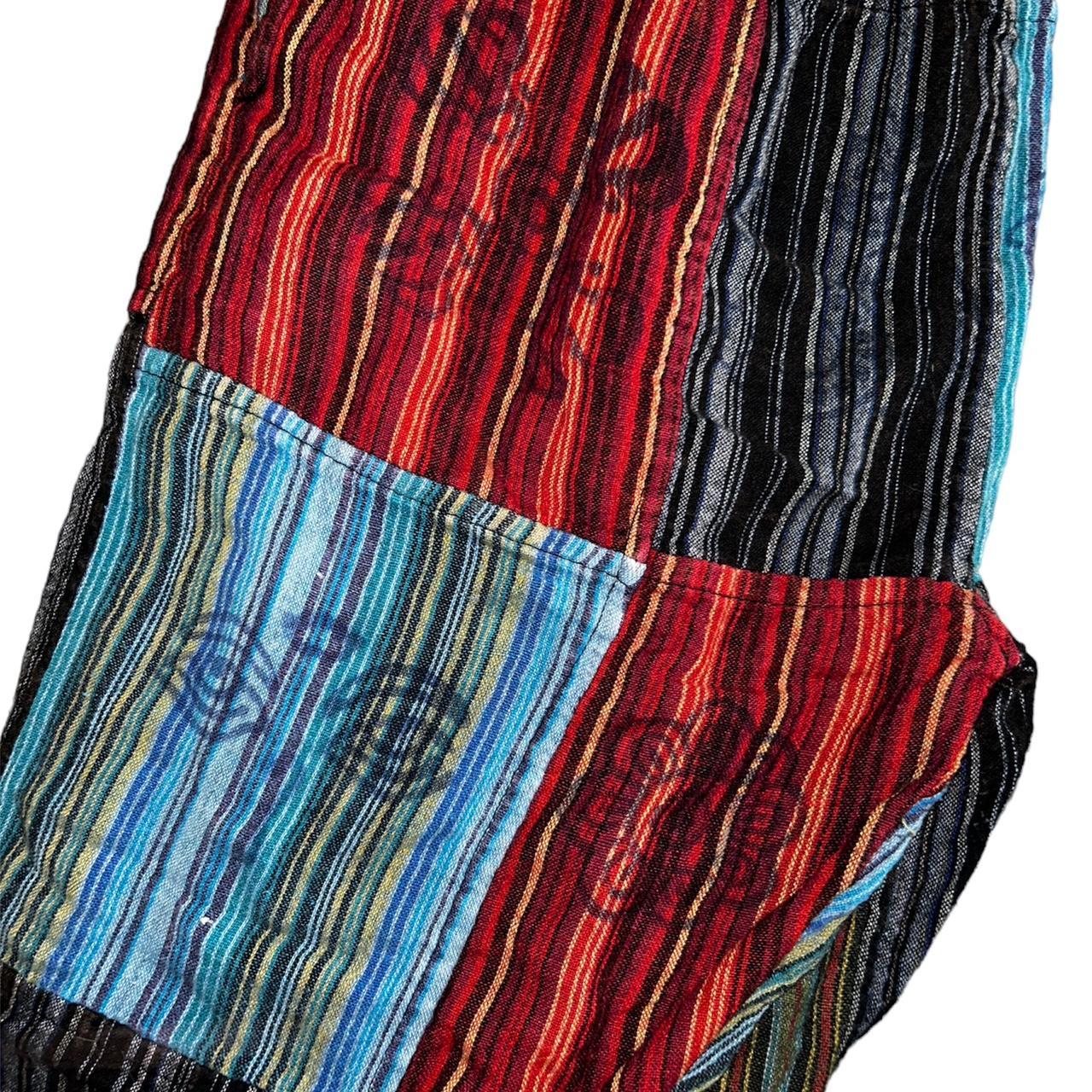 hippie indian multi fabric and color sweat pants... - Depop