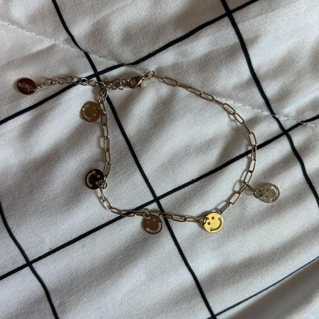 PREPPY SMILEY ANKLET gold anklet #preppy #anklets - Depop