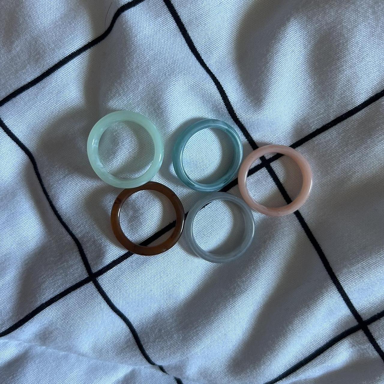ACRYLIC RING SET #rings #preppy - Depop