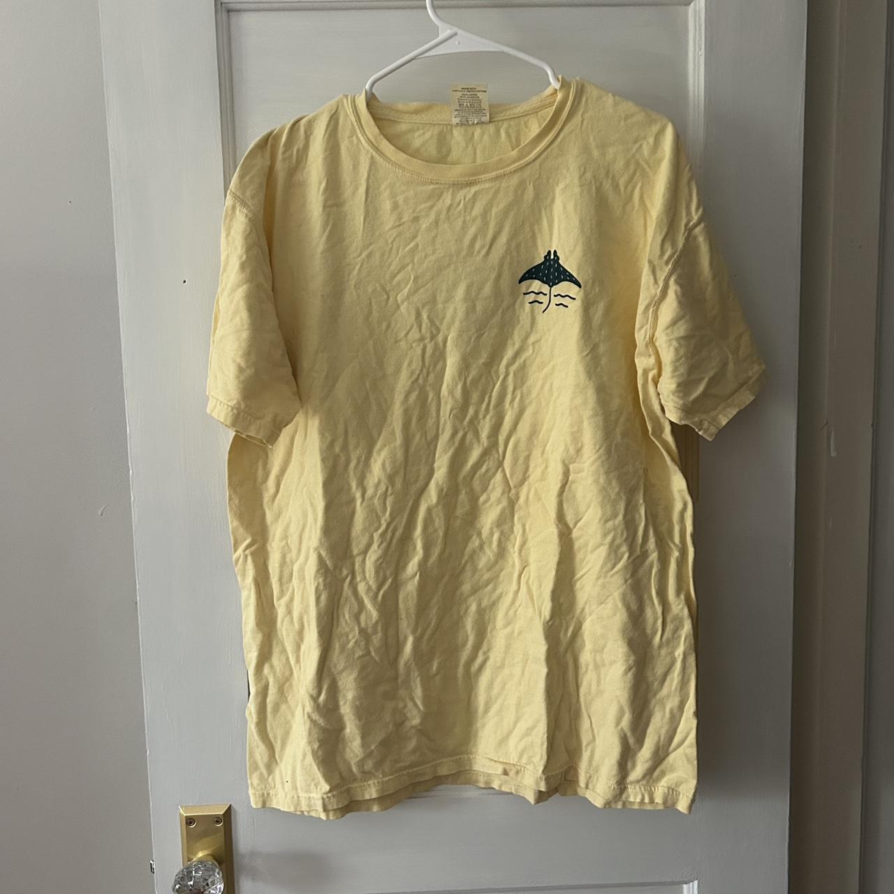 Yellow manta ray tee. Cute for summer! Only worn... | Depop
