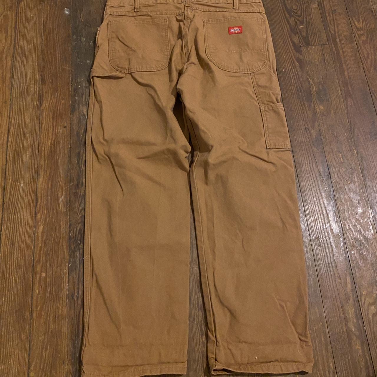 Tan Dickies Canvas Carpenter Pants Size 36x30... - Depop