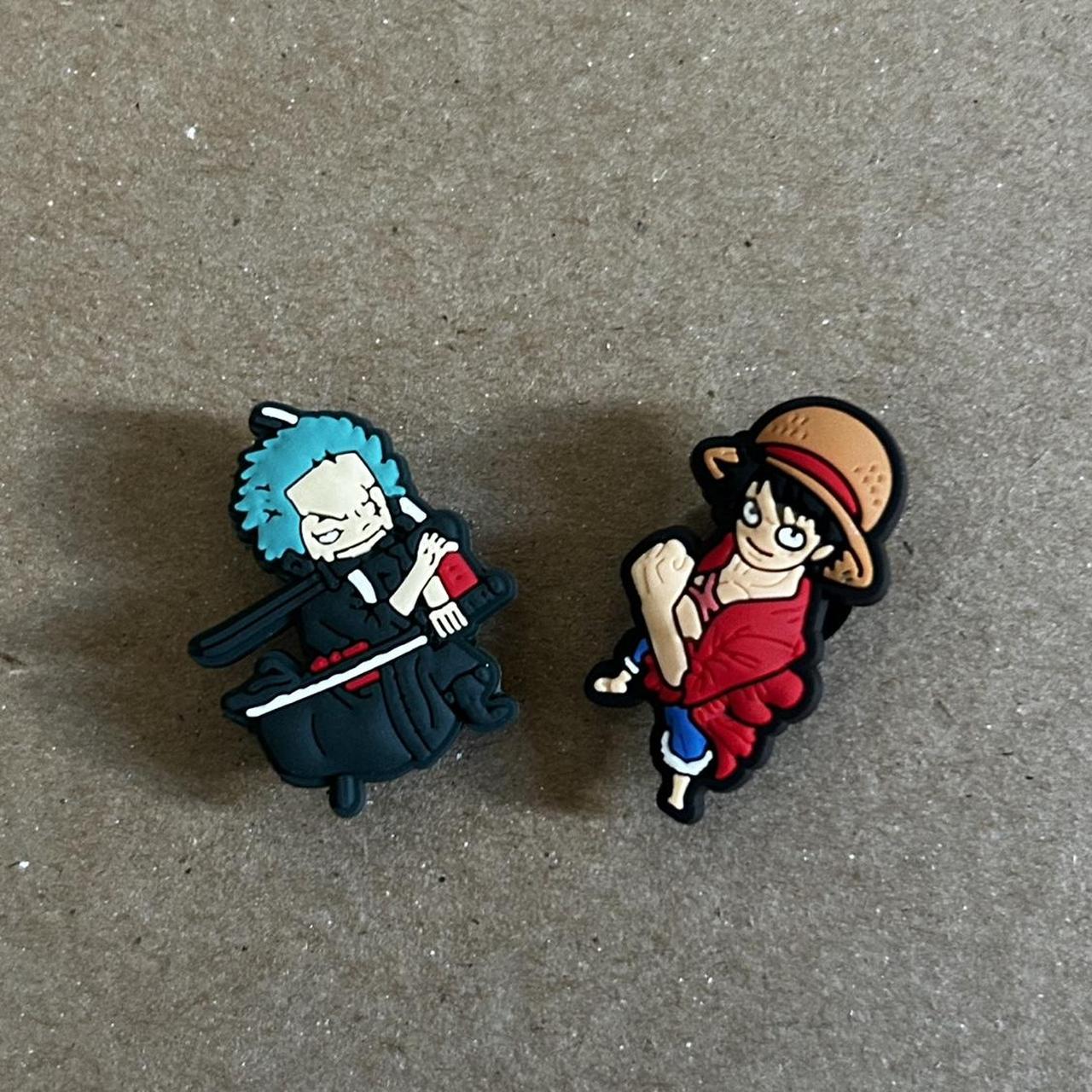 Luffy and Zoro One Piece Crocs charm pack 2pc never... | Depop