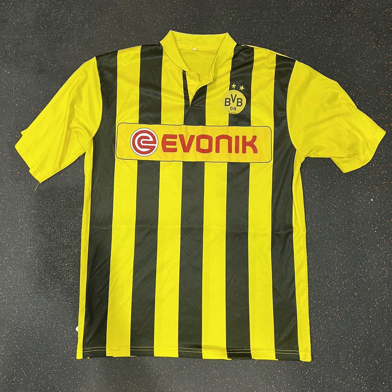 BVB Dortmund Borussia Evonik Yellow Striped... - Depop