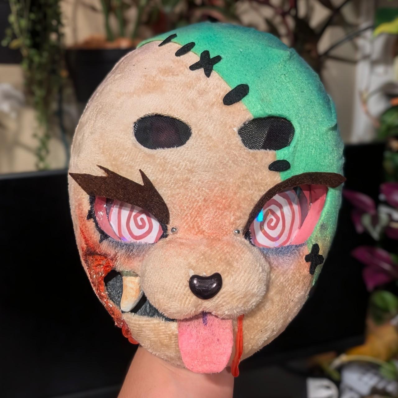 Zombie puppy kigurumi style mask Adjustable strap... - Depop